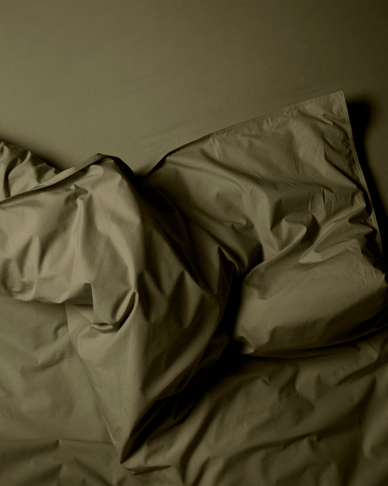 Dekbedovertrek Katoen Olive Green – SUITE702